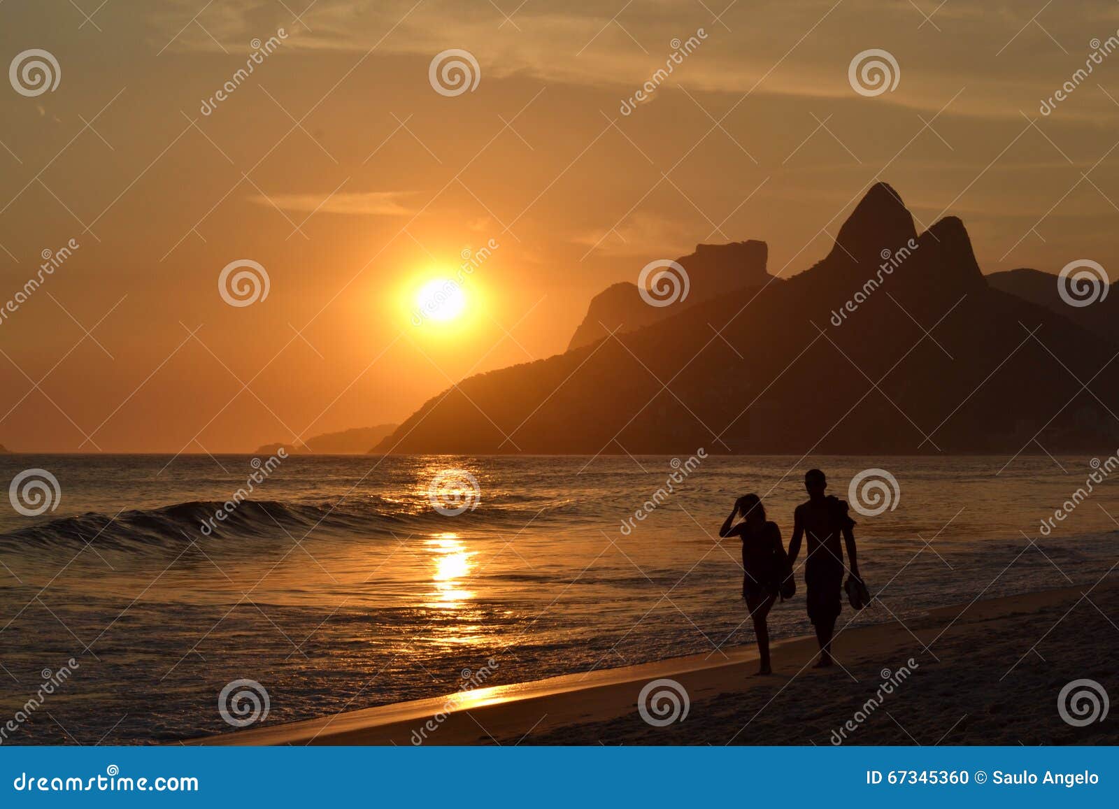 Sunset in Rio de Janeiro stock photo. Image of sunset - 67345360