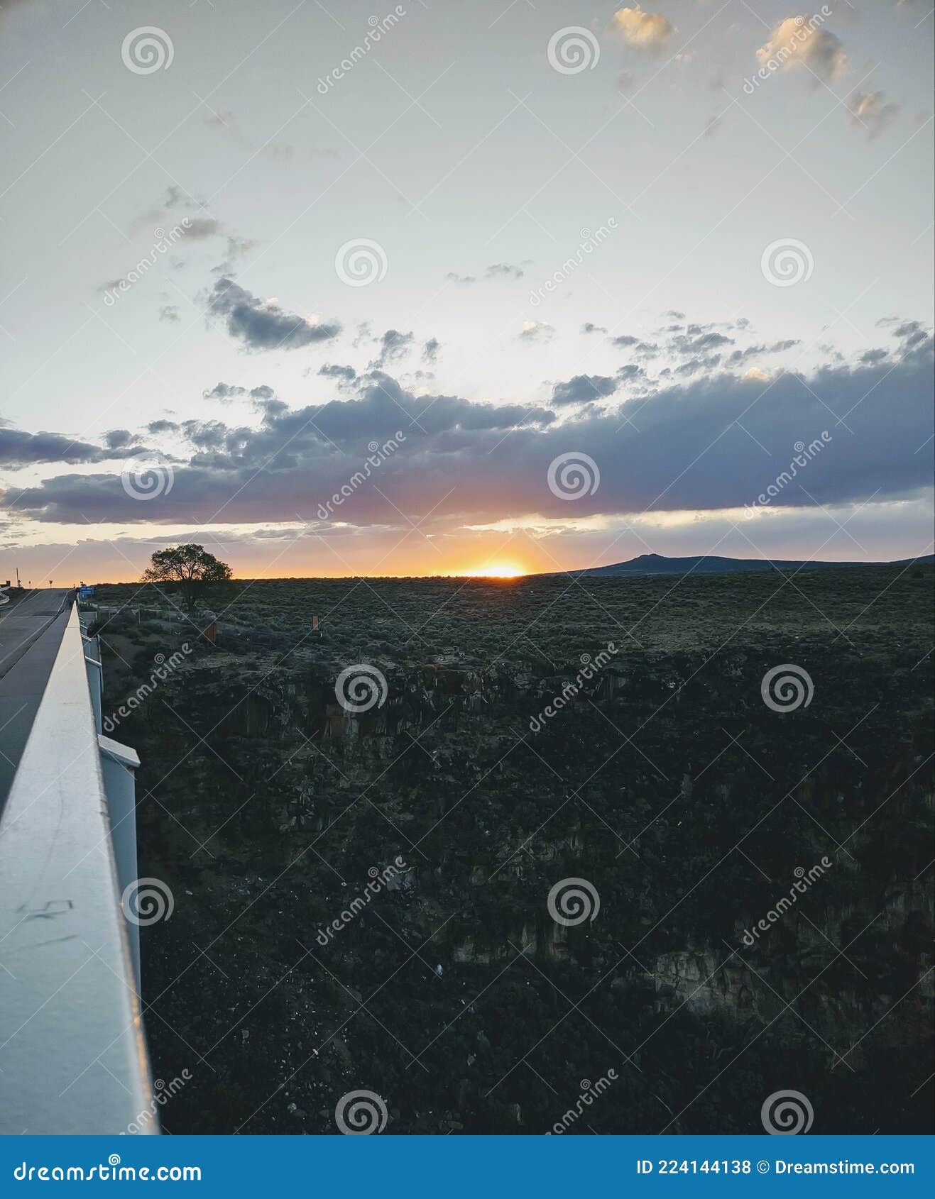 Sunset rio grande taos stock photo. Image of grande - 224144138