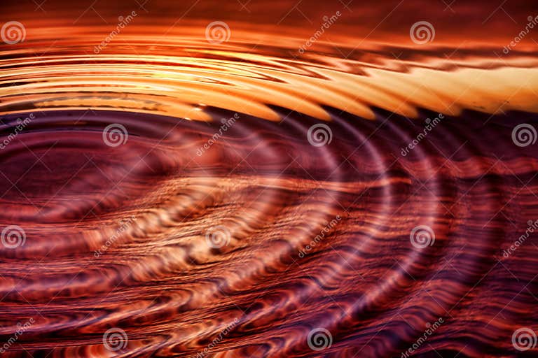 Sunset ripples stock illustration. Illustration of romance - 8982814