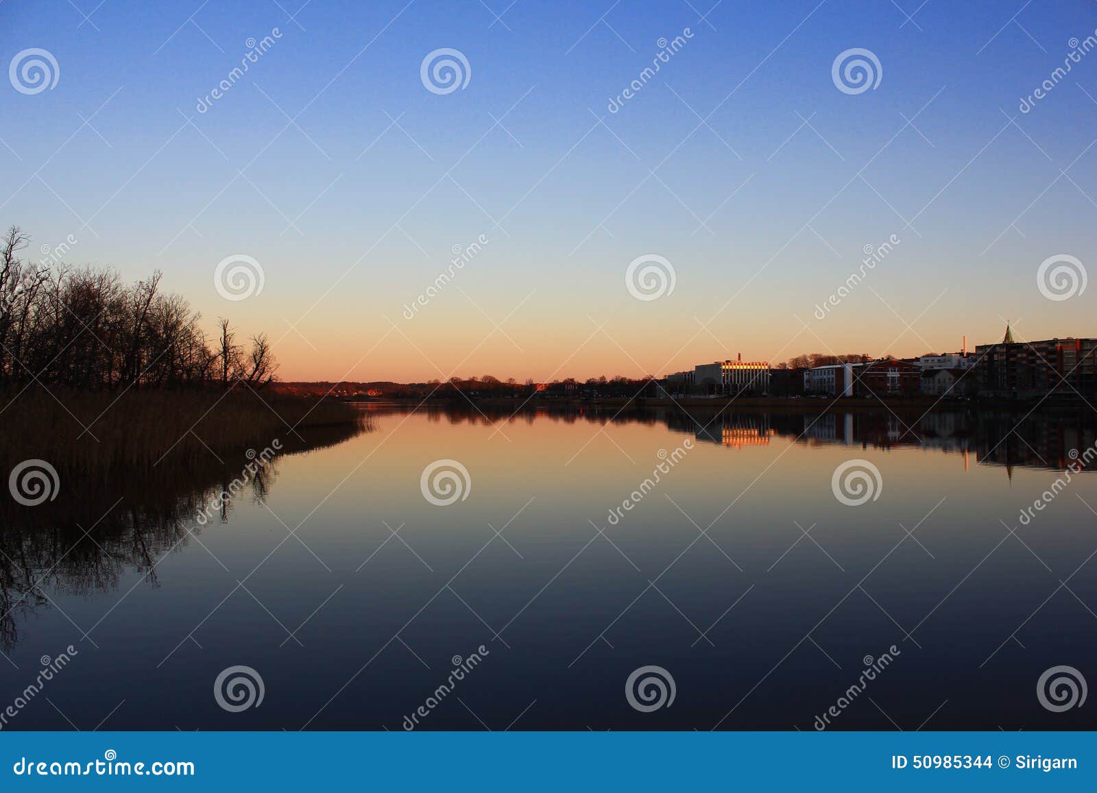 Sunset at river stock photo. Image of nature, sunlight - 50985344