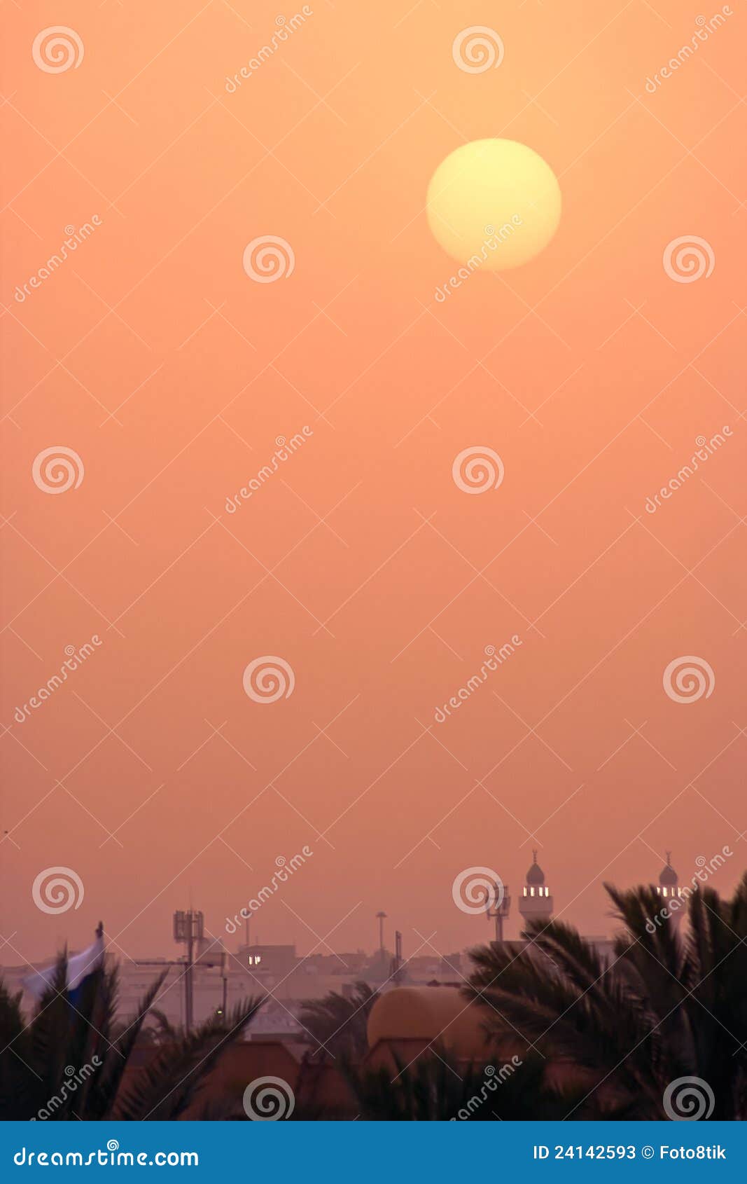 Sunset in Riyadh stock image. Image of beautiful, evening - 24142593