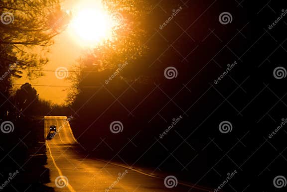 Sunset Road stock image. Image of scenic, roadway, motorway - 12320013