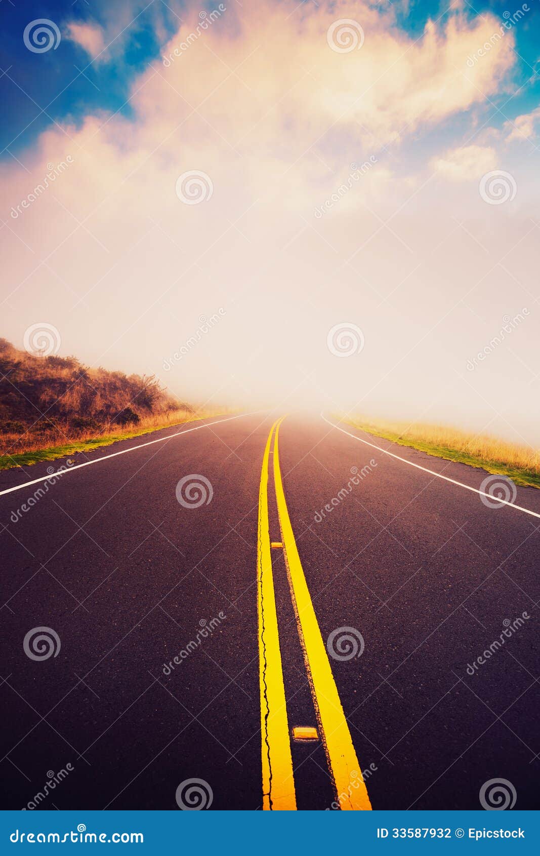 Sunset Road stock photo. Image of black, scene, glow - 33587932