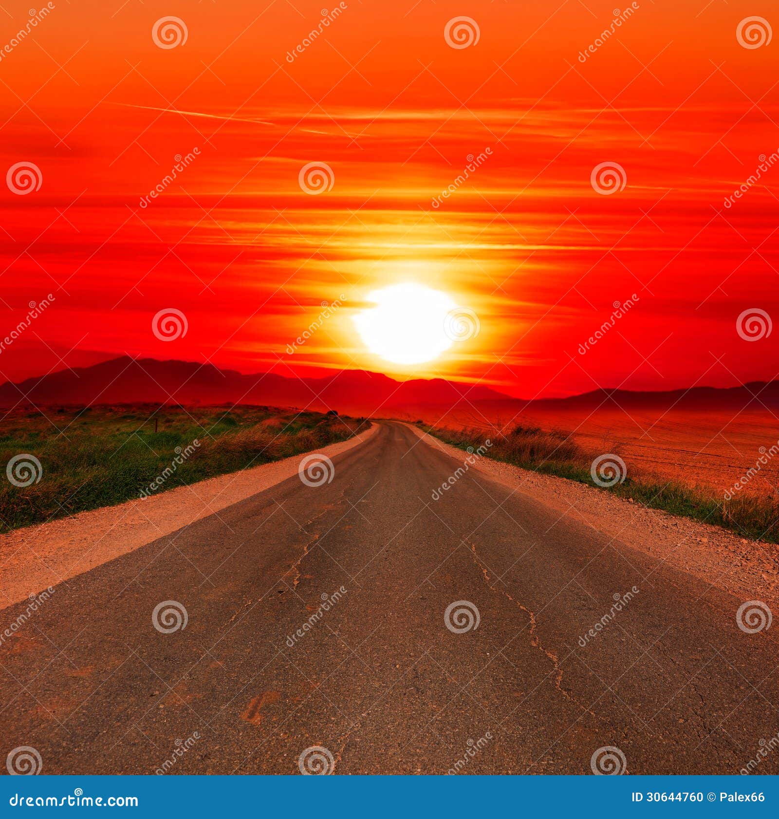 Sunset road stock photo. Image of mountain, movement - 30644760
