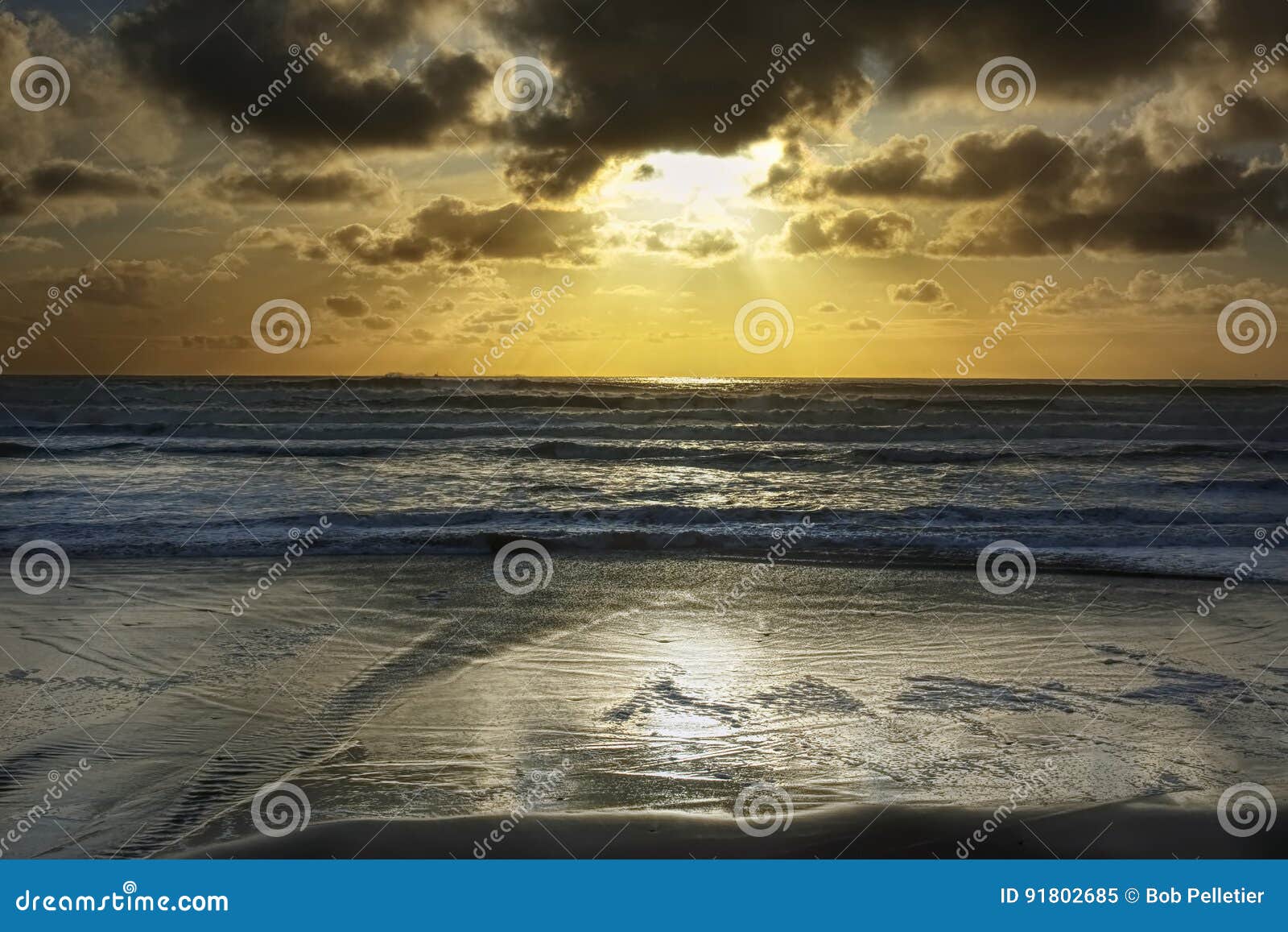Sunset at Roads End stock image. Image of ocean, golden - 91802685