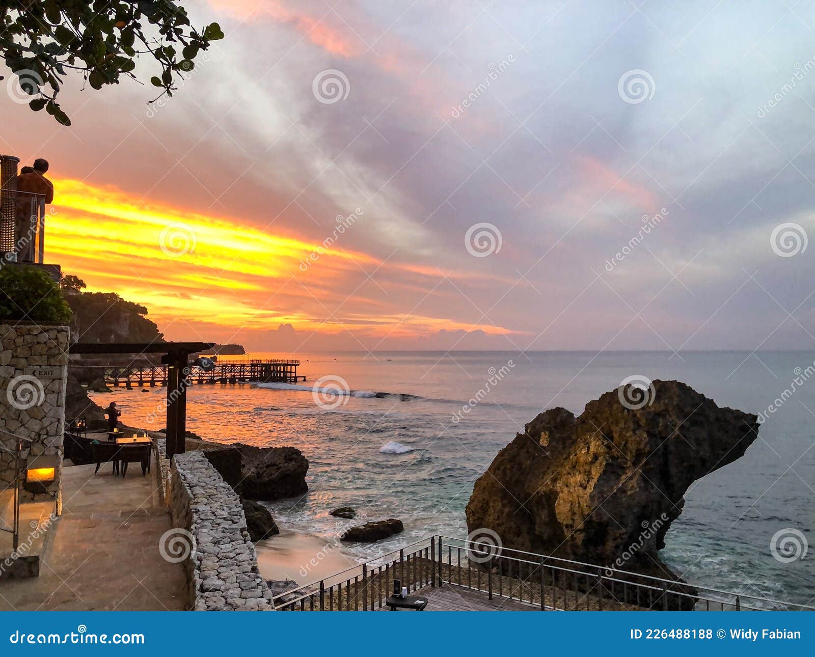 Sunset in Rockbar stock photo. Image of ayana, rockbar - 226488188