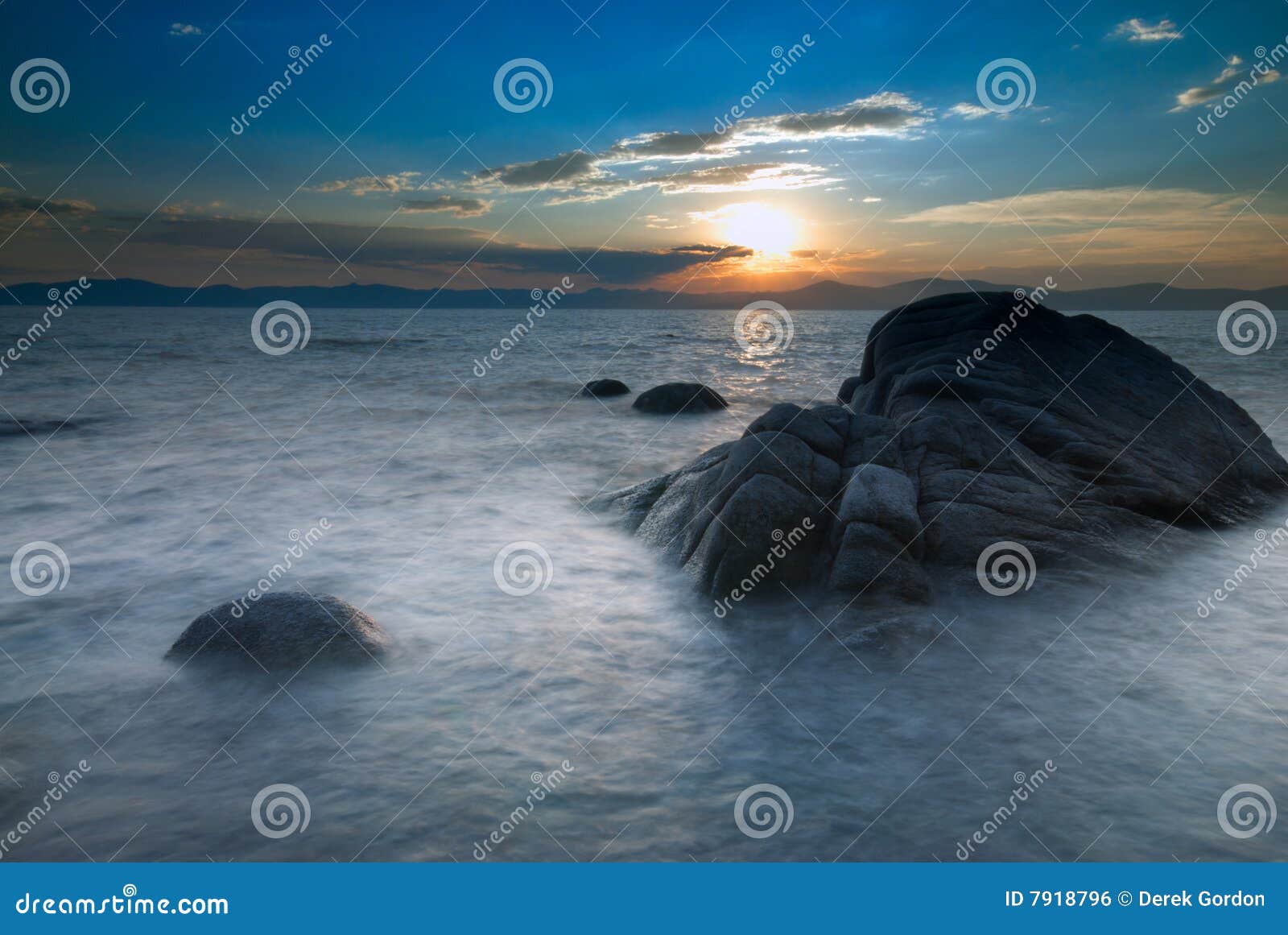 Sunset Rocks stock photo. Image of chimney, time, mist - 7918796