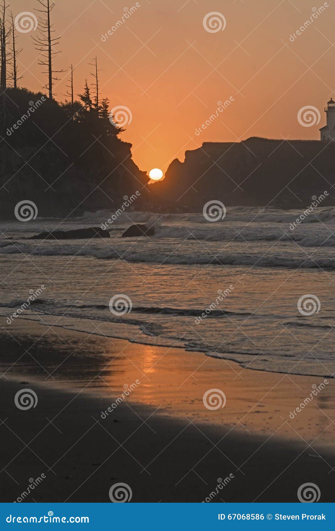 Sunset between the Rocks on an Ocean Coast Stock Photo - Image of ...