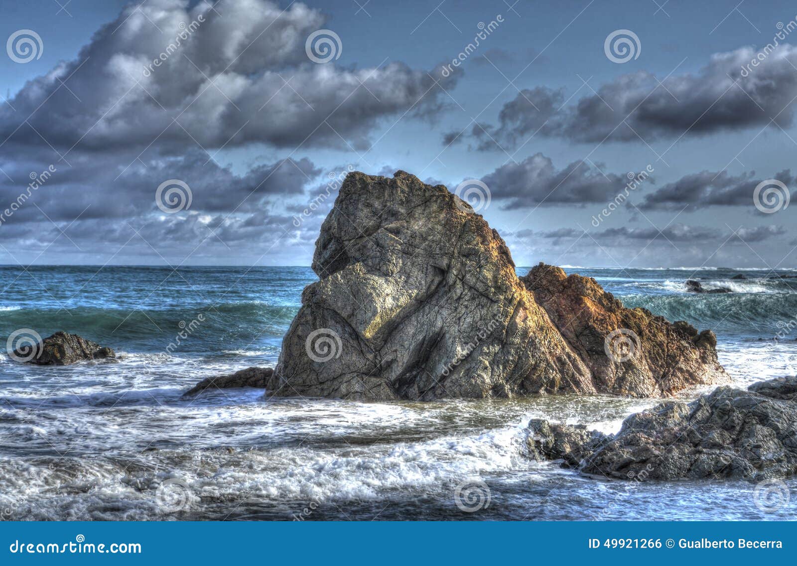 Sunset on Rocks stock photo. Image of beach, pedasi, panama - 49921266