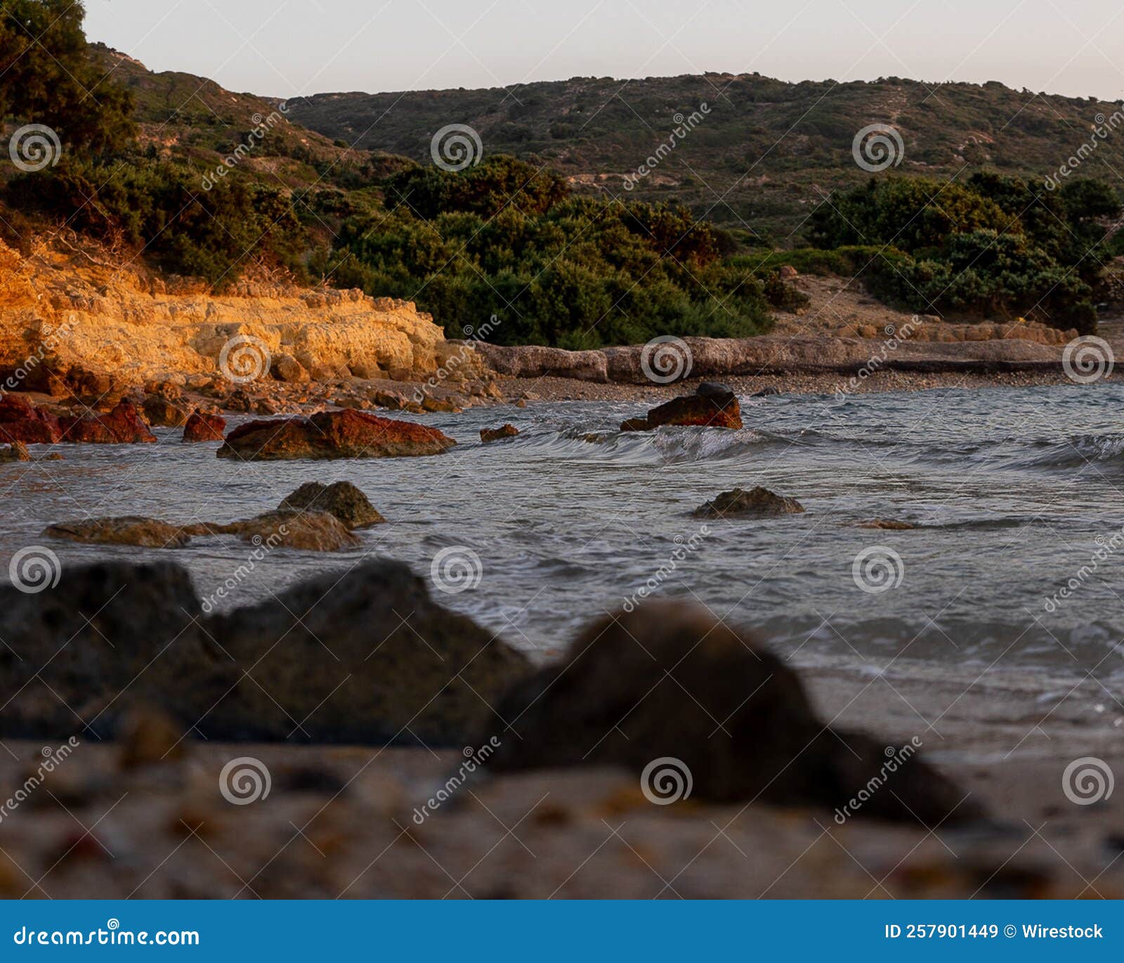 Sunset on the Rocky Ocean Coast Stock Image - Image of stone, amazing ...