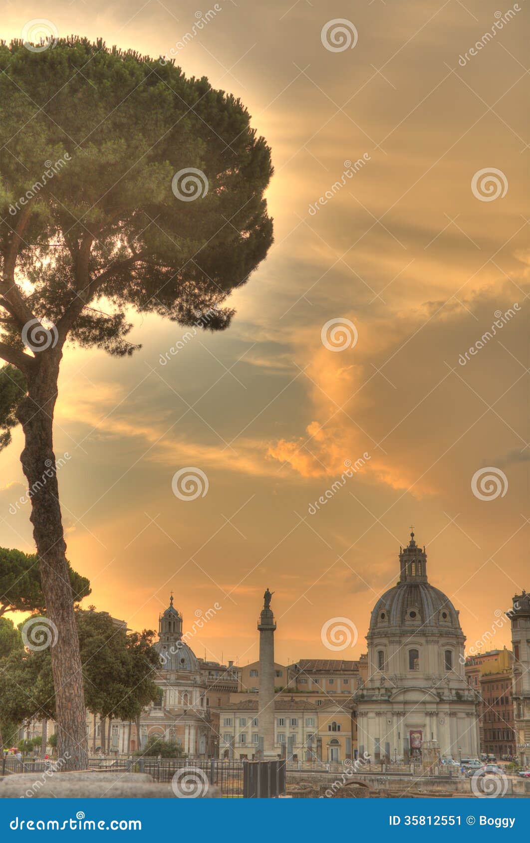 Sunset in Rome, Italy stock image. Image of culture, famous - 35812551