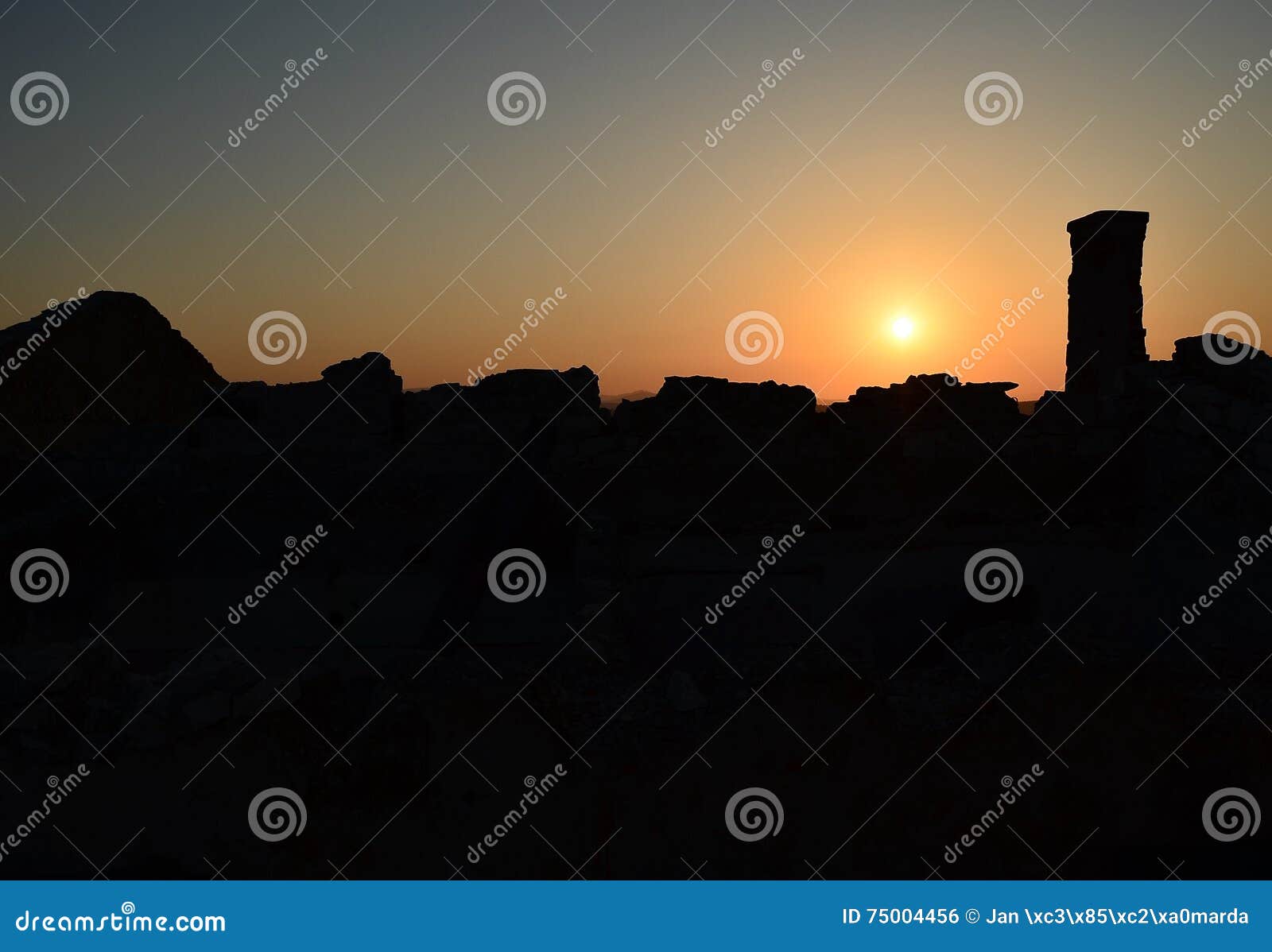 Sunset ruins stock photo. Image of sunset, horizont, ruins - 75004456