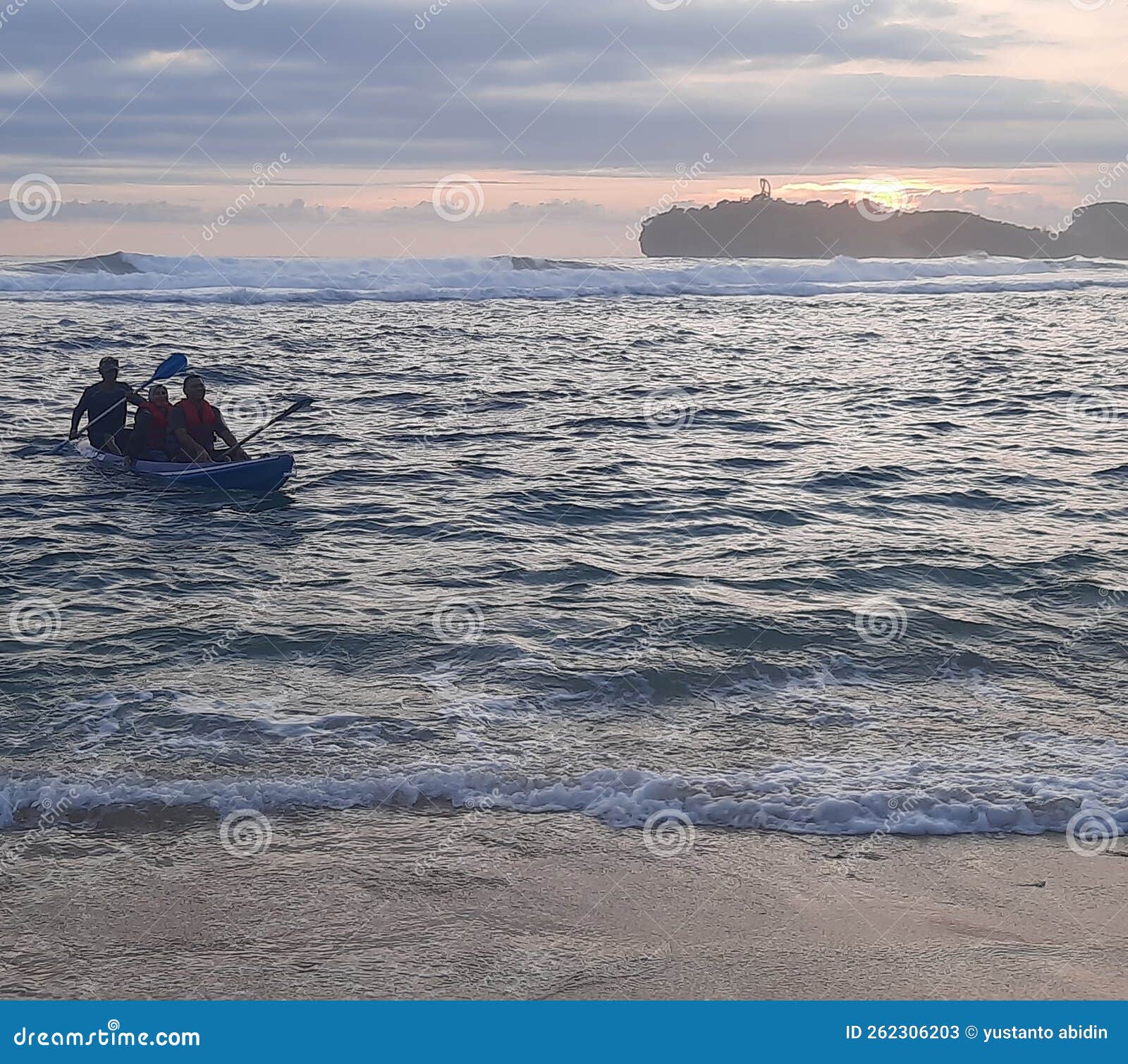 Sunset in Sadranan Beach Yogyakarta Editorial Stock Photo - Image of ...