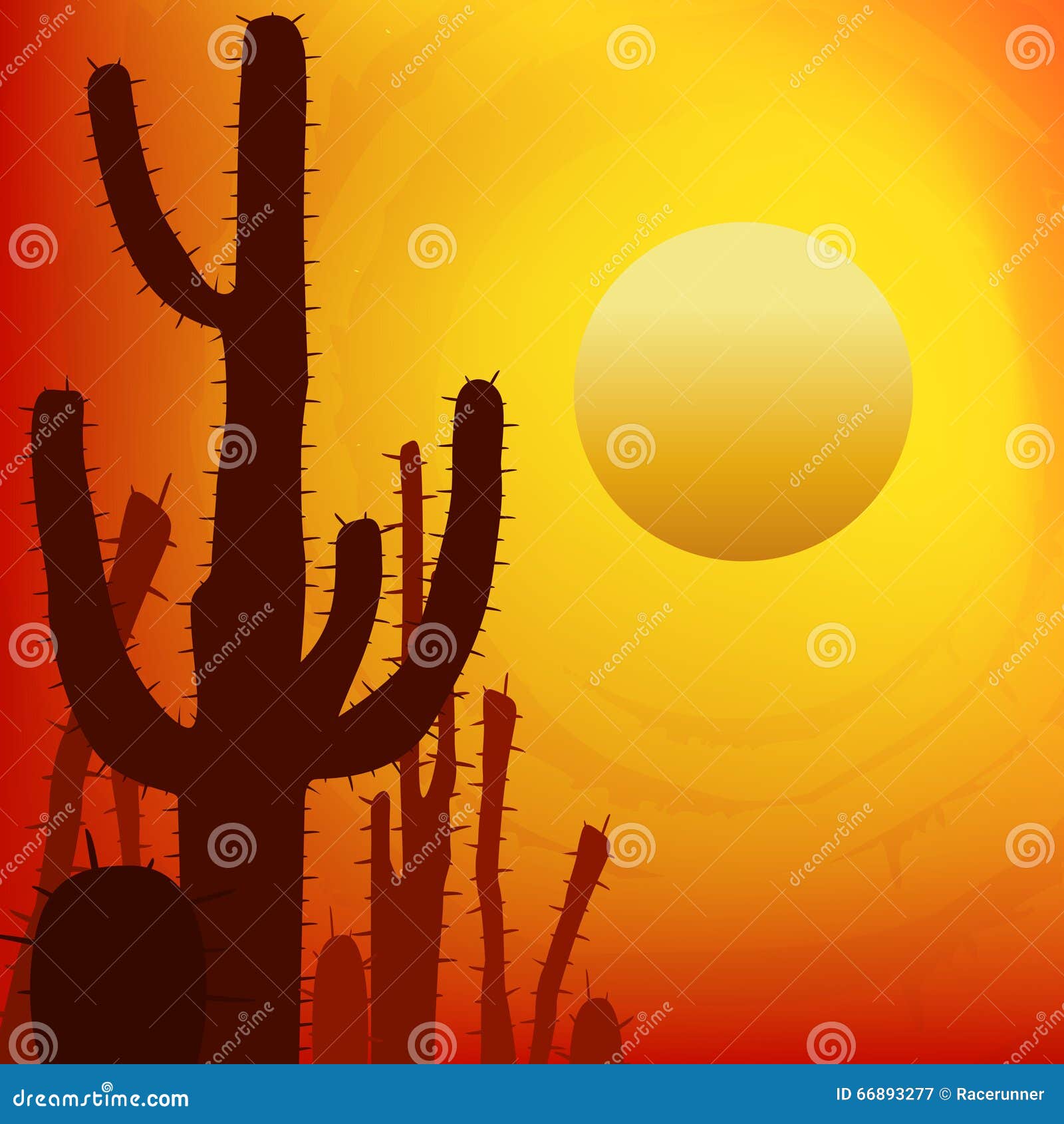 Saguaro Cactus In Ground Neon Light Icon Cartoon Vector | CartoonDealer ...