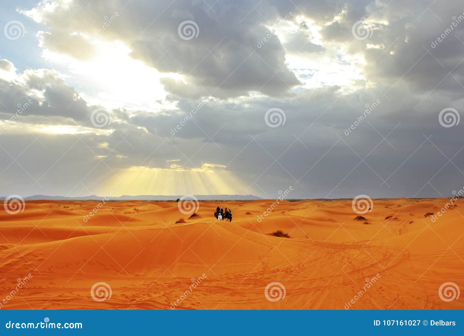 Sunset in the Sahara Desert. Africa Stock Image - Image of morocco ...