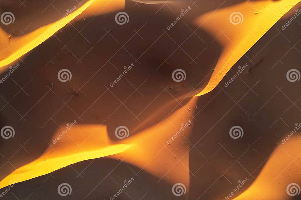 Golden Sunset Over Dunes in the Sahara Desert Stock Image - Image of ...