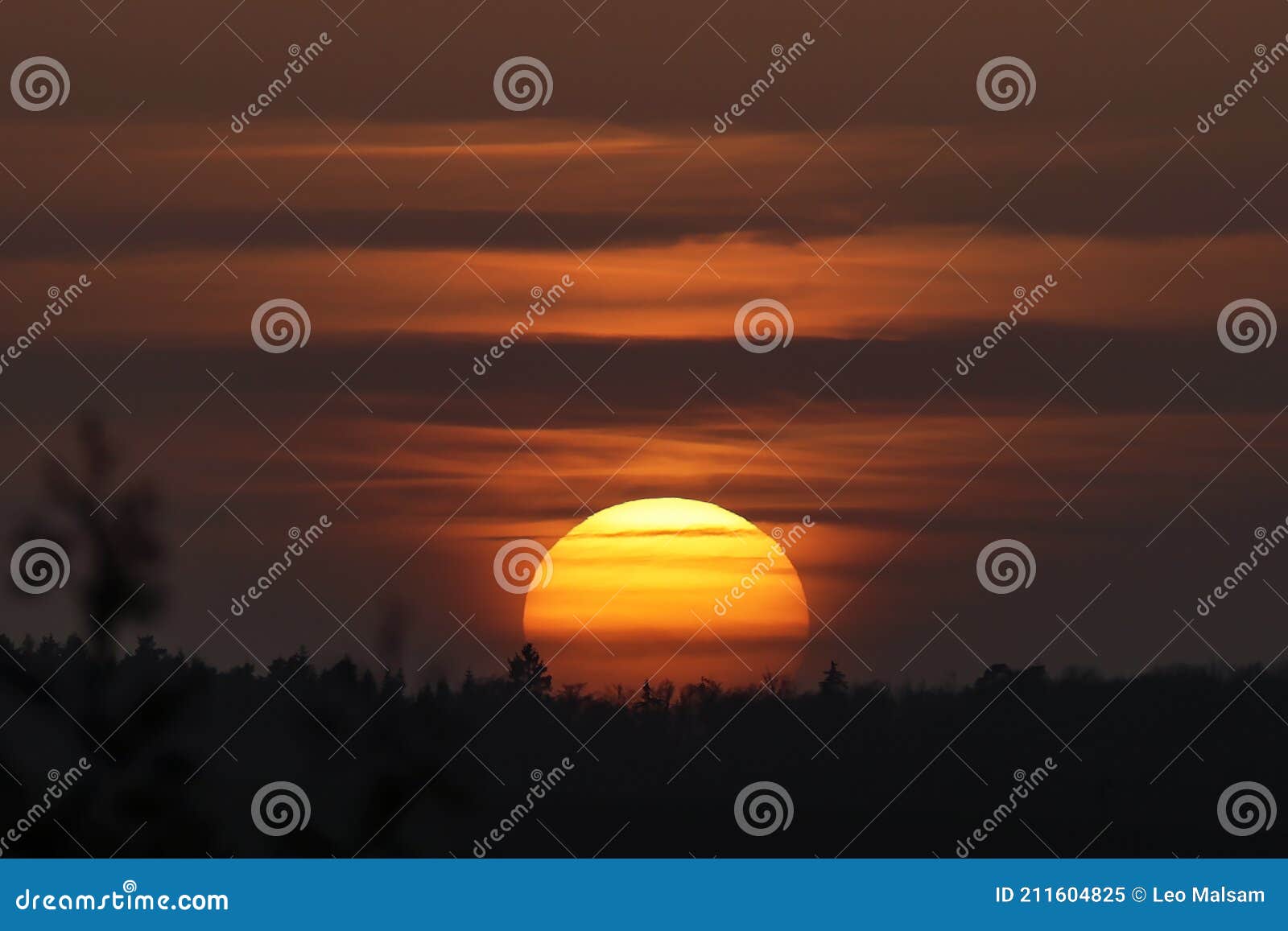 Sahara Dust Makes for a Great Sunset Stock Image - Image of heat, range ...