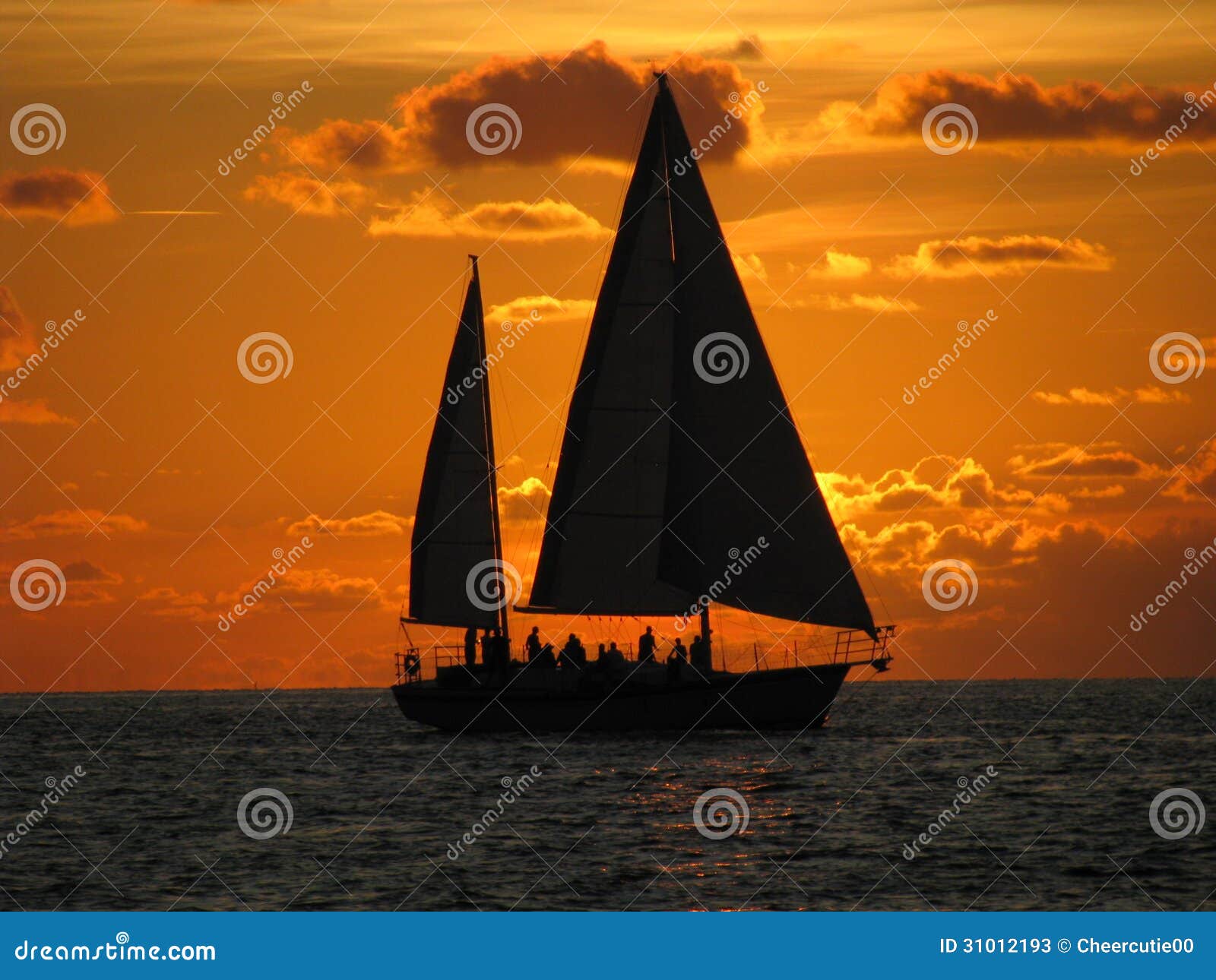 Sunset sail stock image. Image of colors, sunset, gorgeous - 31012193