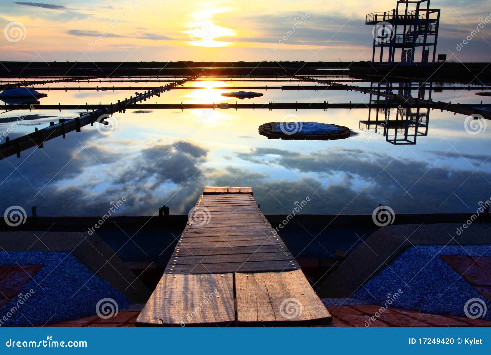 Sunset on Salt Pan stock photo. Image of magic, dark - 17249420