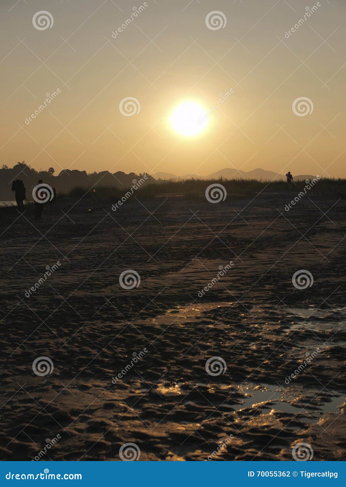 Sunset at the sand bar stock photo. Image of lake, indent - 70055362