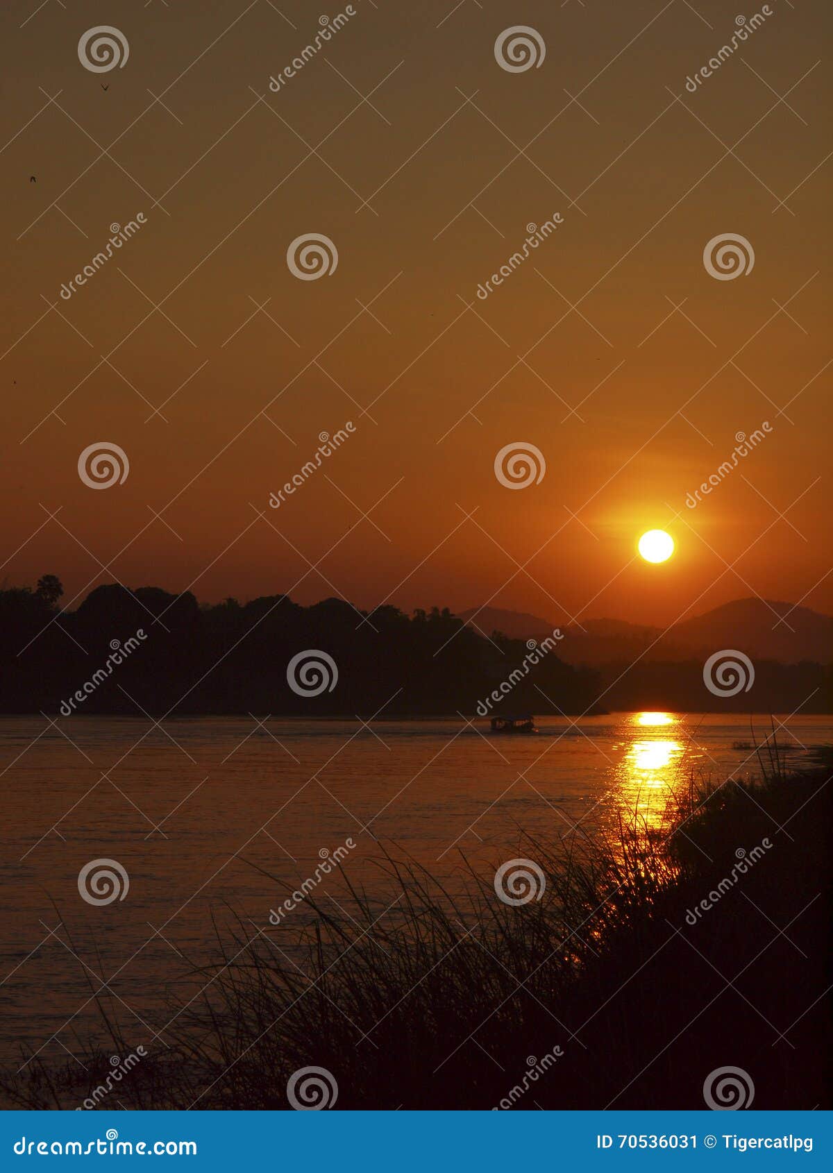 Sunset at the sand bar stock image. Image of mountain - 70536031