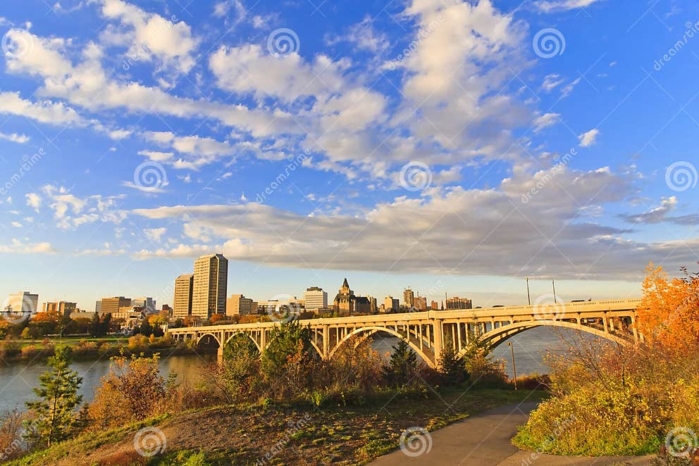 Sunset on Saskatoon stock photo. Image of canada, downtown - 18434814