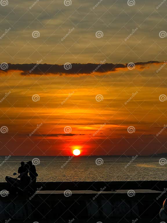 Sunset on Saturday stock image. Image of beautiful, jingga - 282365755