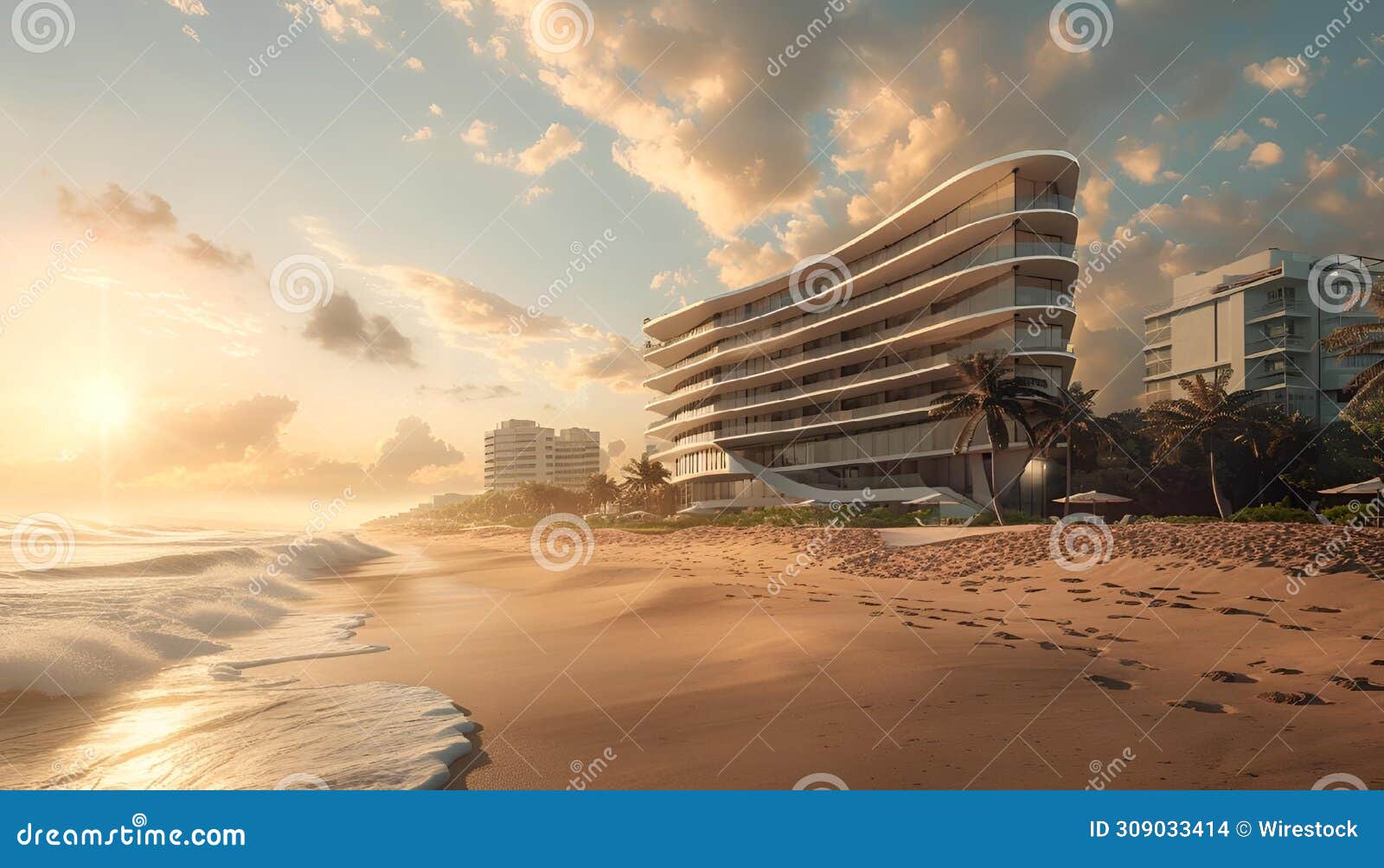 Oceanfront Beach On Head Island, South Carolina. Coligny Beach With ...