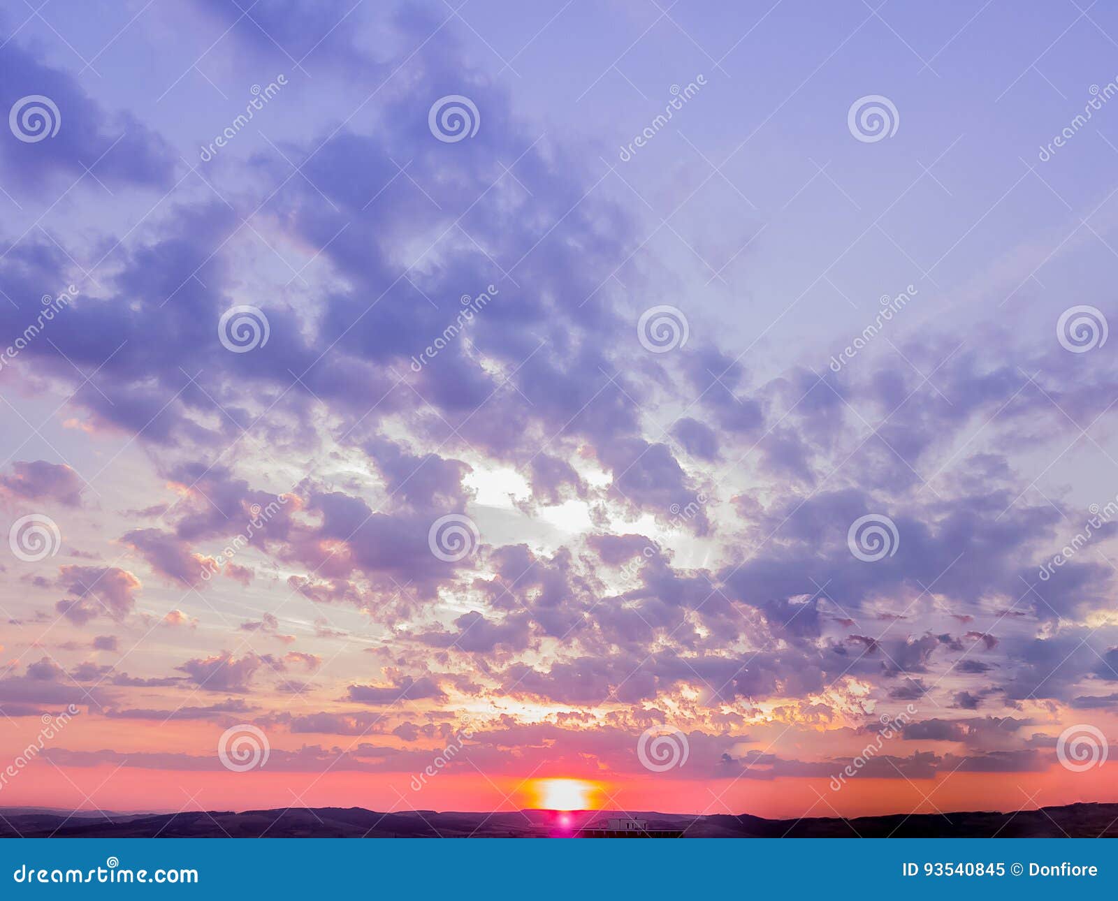 Sunset Scene Wallpaper Background, Colorful Sky with Soft Stock Image ...