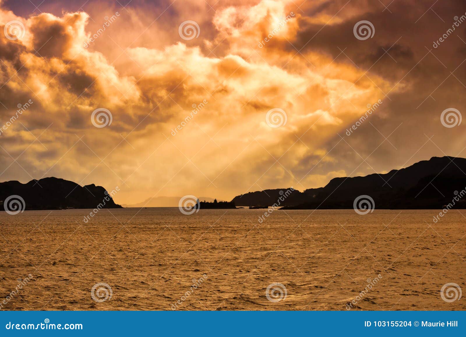 Sunset Scottish Hebrides stock photo. Image of scottish - 103155204