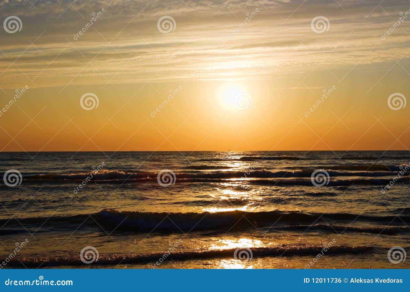 Sunset at Sea stock photo. Image of sunlight, horizontal - 12011736