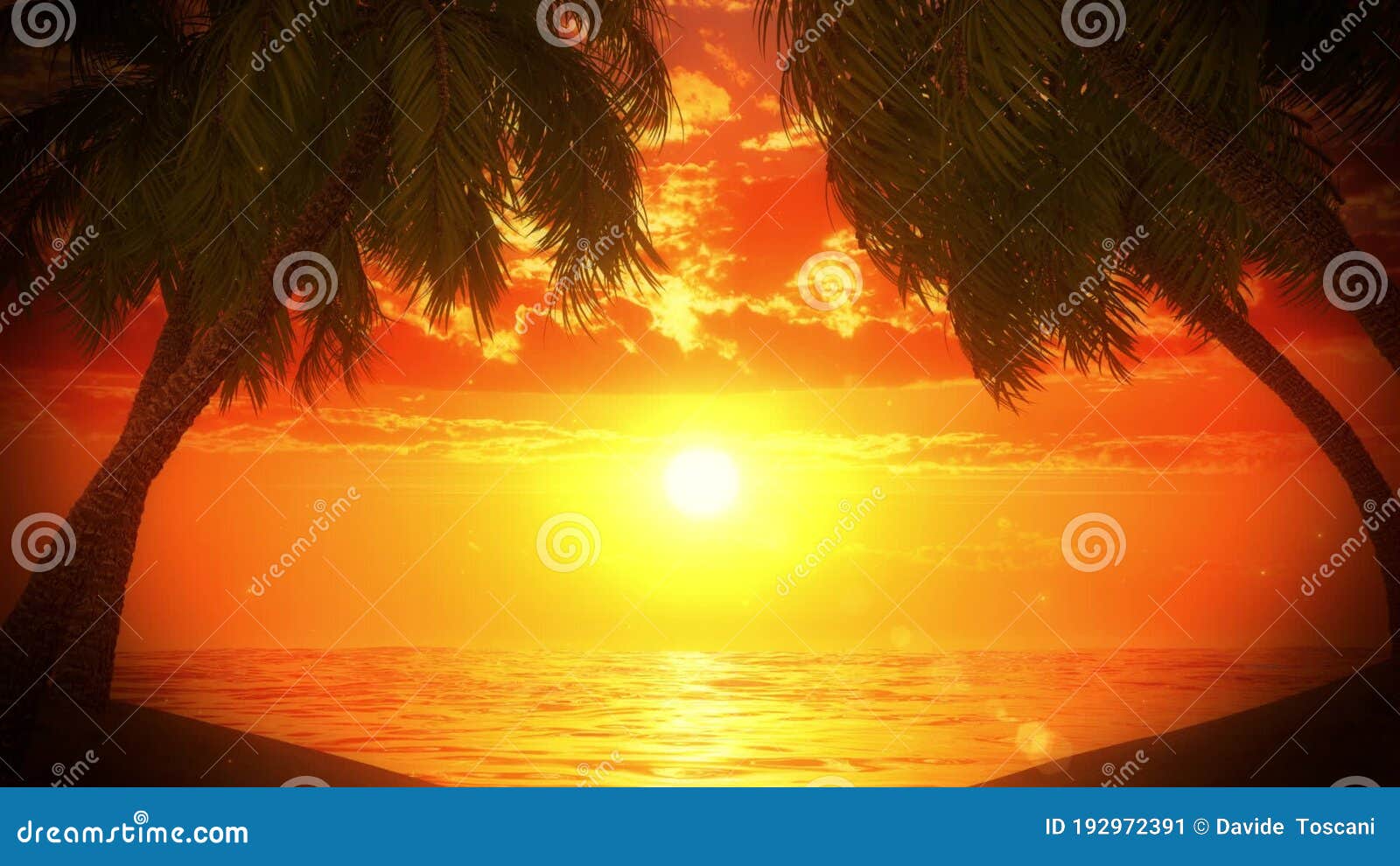 Sunset on the Sea Beach VJ Loop Motion Graphic Background Stock Video ...