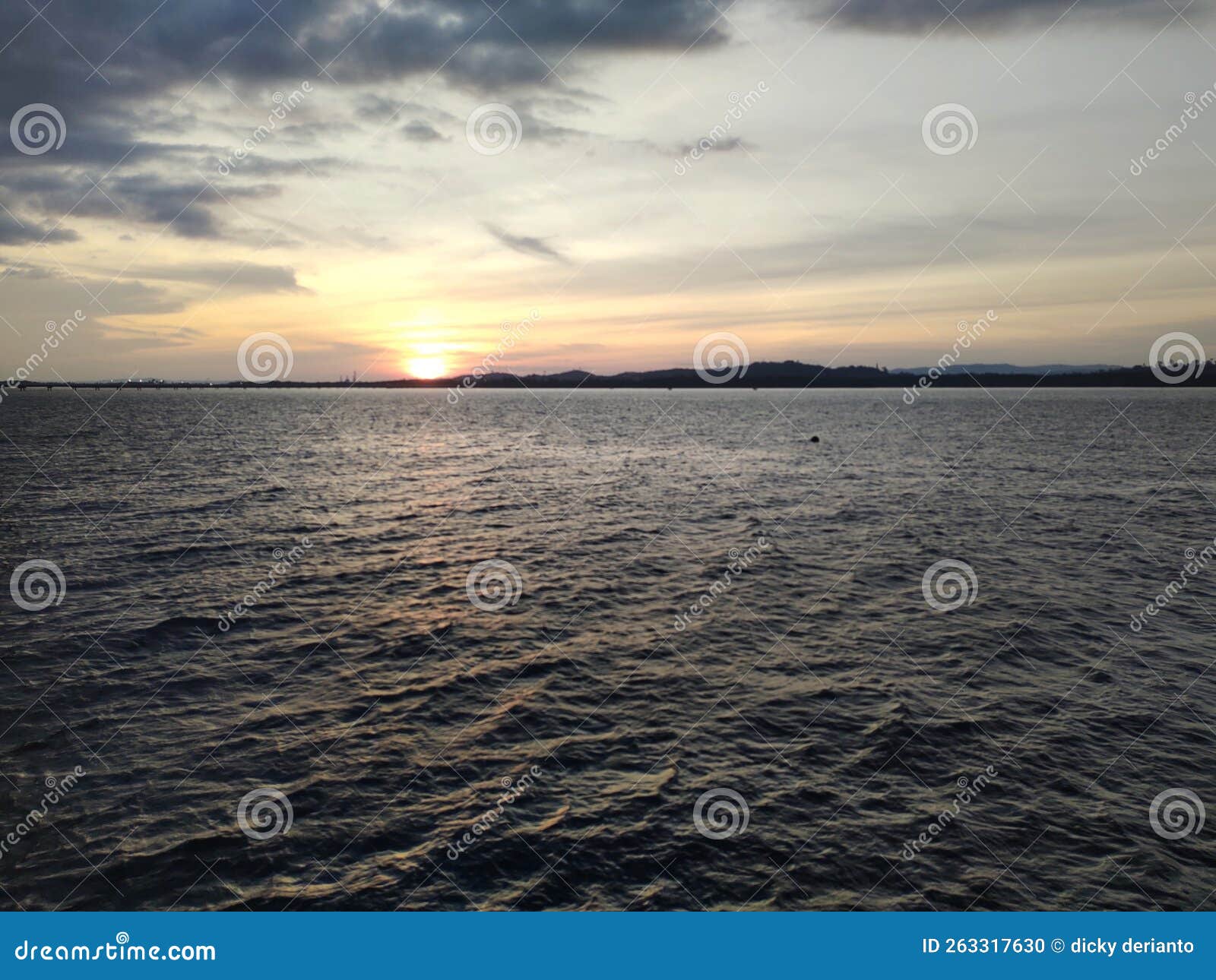 Sunset Sea Panorama Water Sun Stock Photo - Image of water, panorama ...
