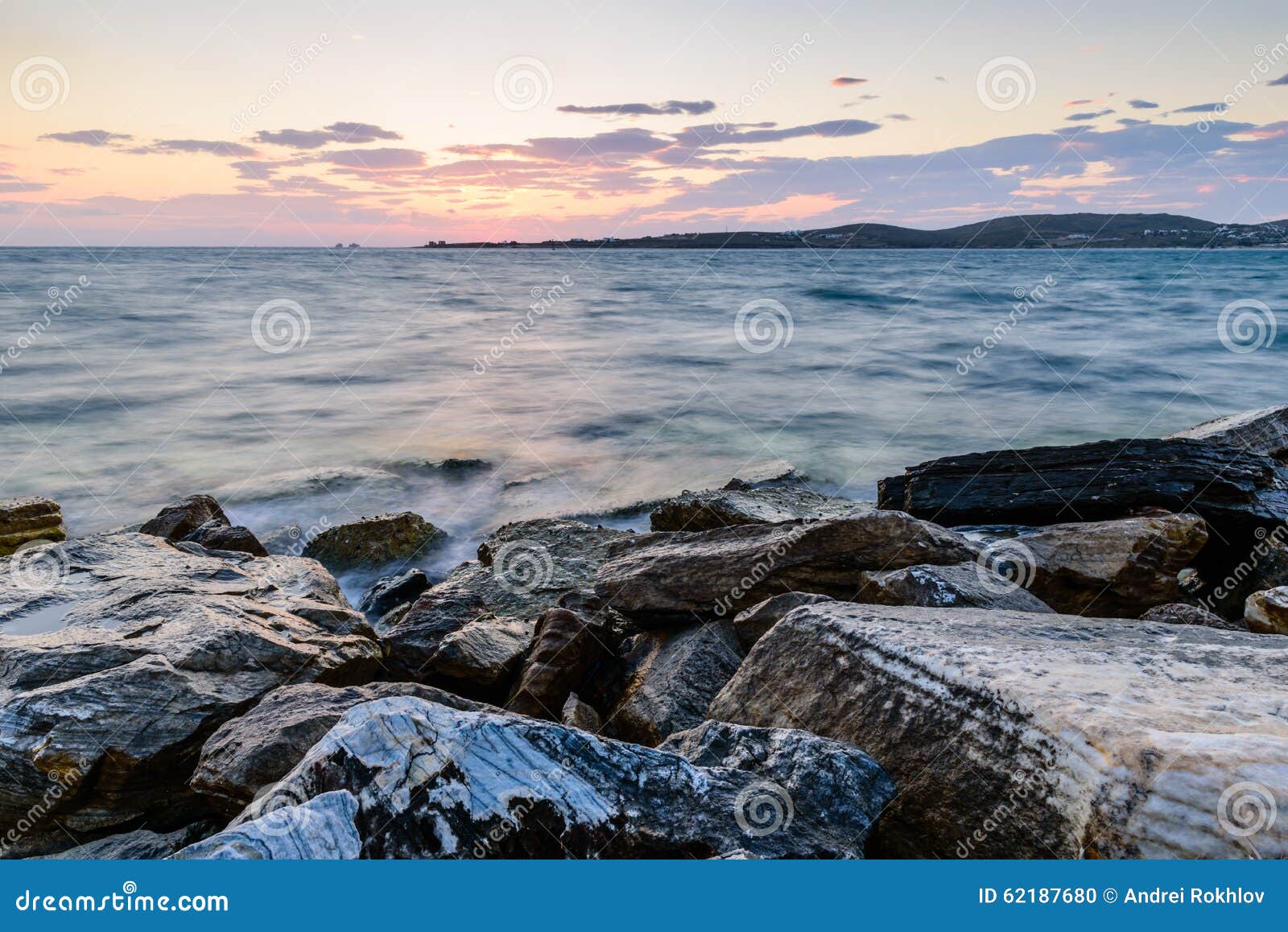 Sunset stock photo. Image of holiday, nature, paros, summer - 62187680