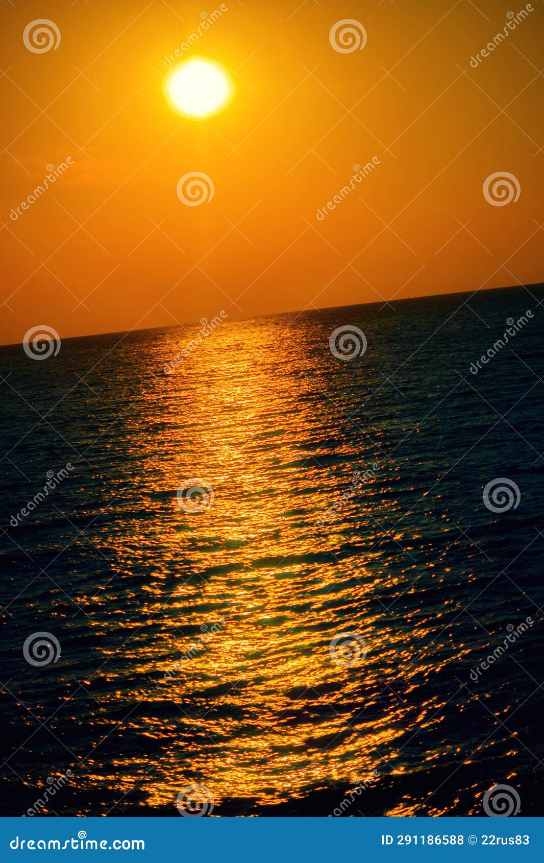 Sunset on the Sea. Reflection of the Sun on the Surface of the Sea ...