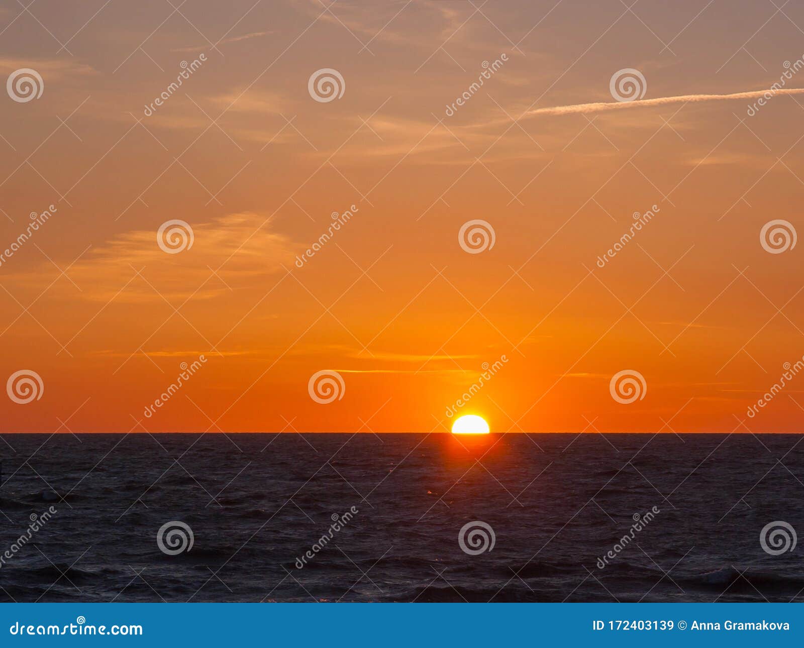 Sunset sea view stock image. Image of ocean, dusk, relaxing - 172403139