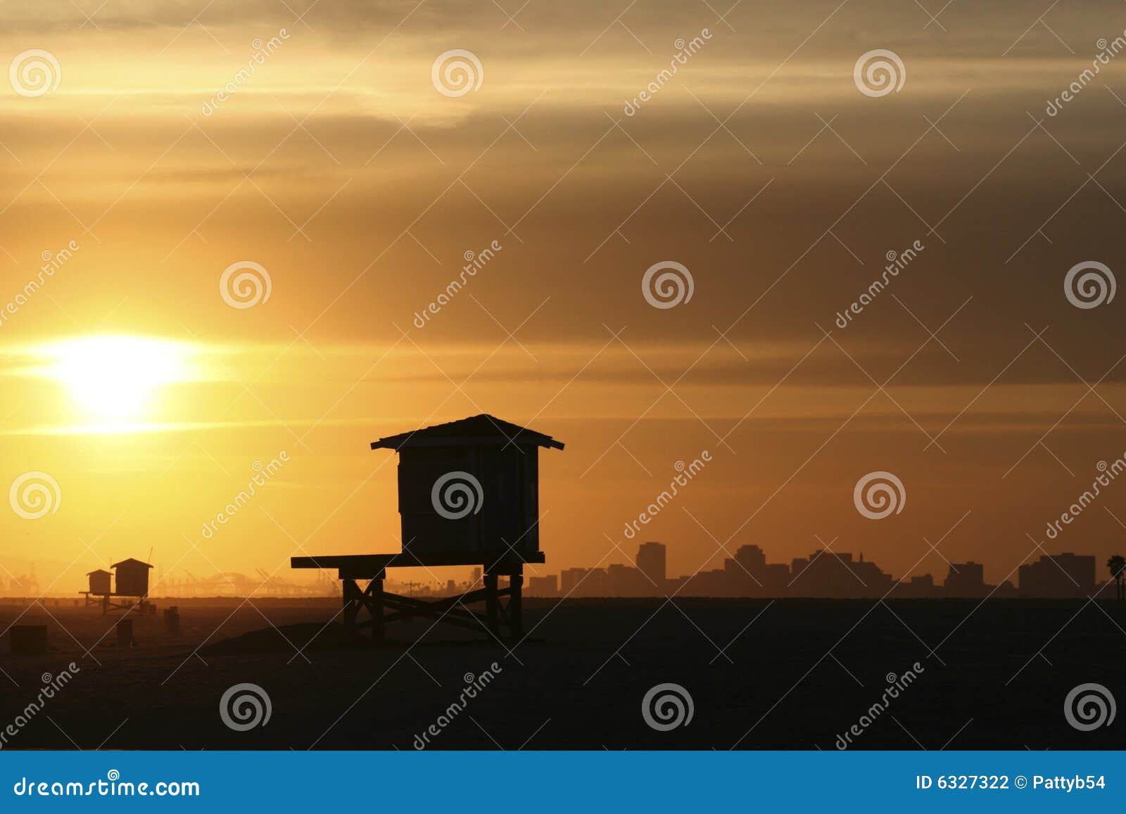 Sunset at Seal Beach stock photo. Image of architecture - 6327322