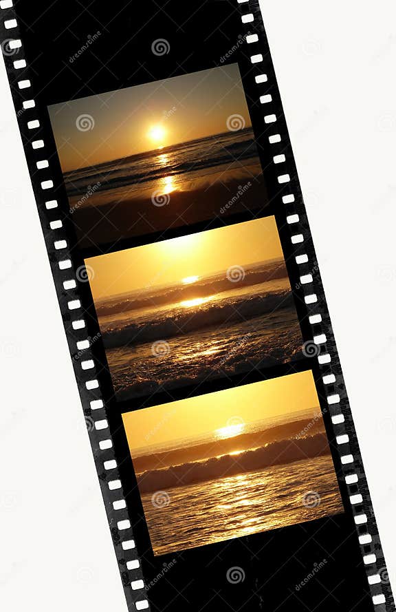 Sunset Sequence in Film of 35mm Stock Illustration - Illustration of ...