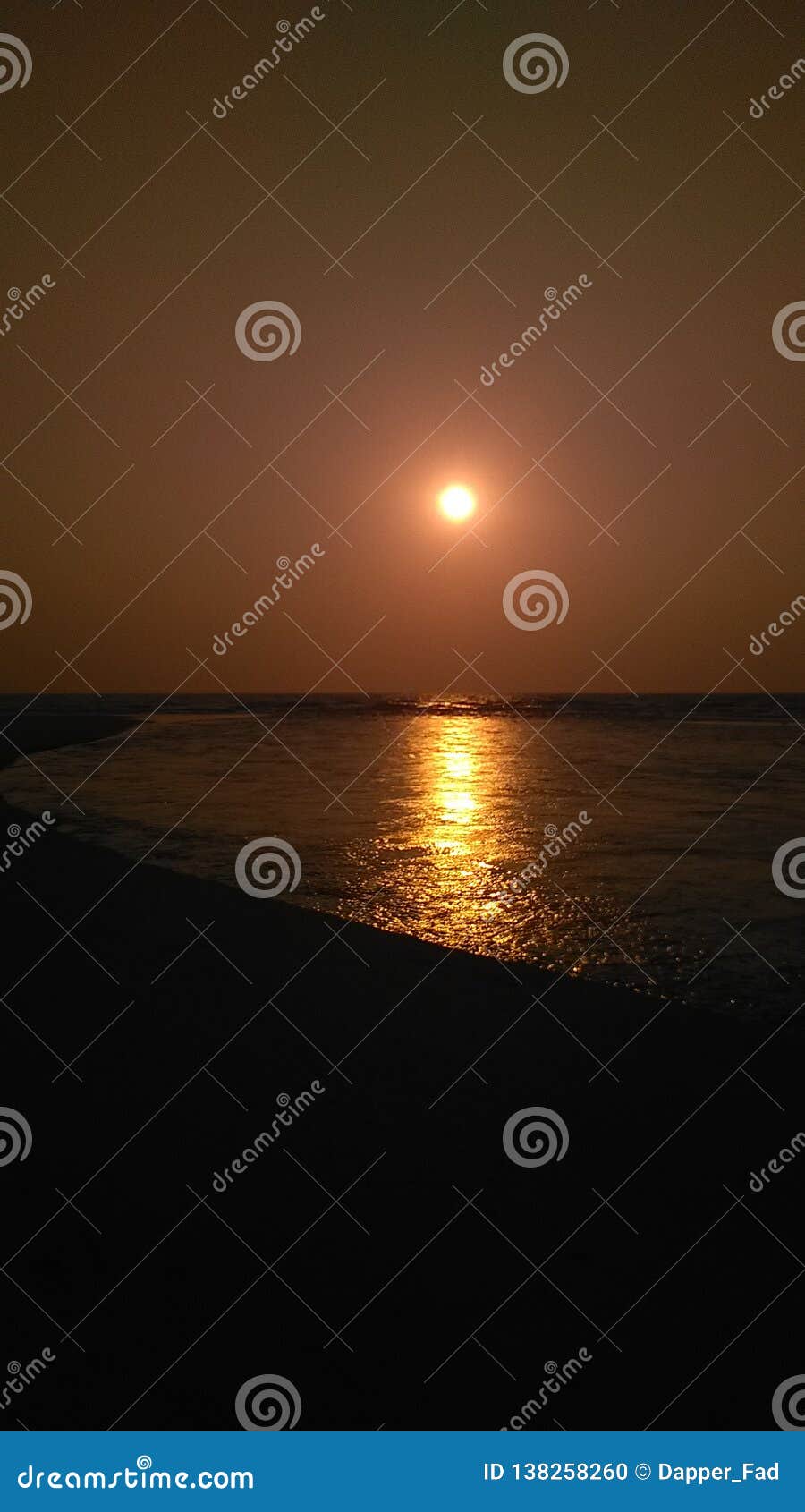 Sunset shadow on sea stock photo. Image of summer, alluring - 138258260