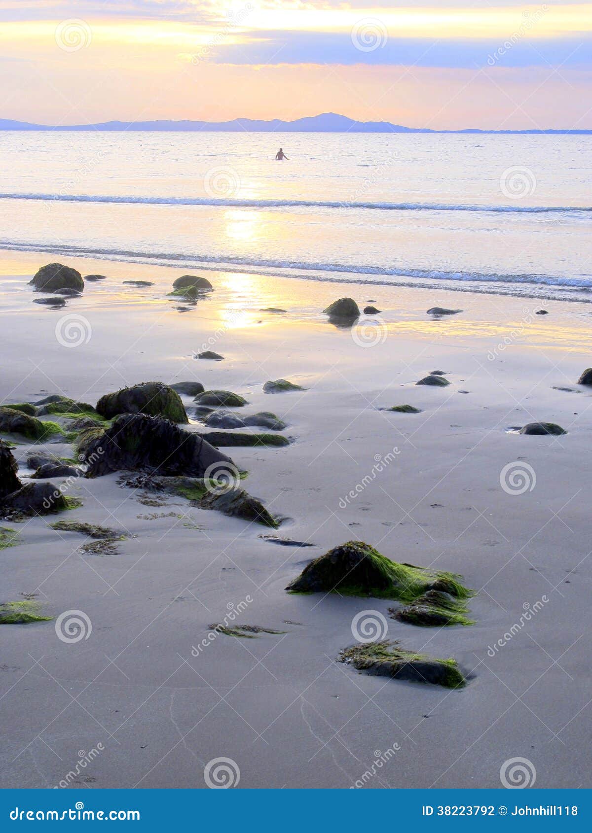 Sunset, Shell Island, Wales. Editorial Photography - Image of rays ...