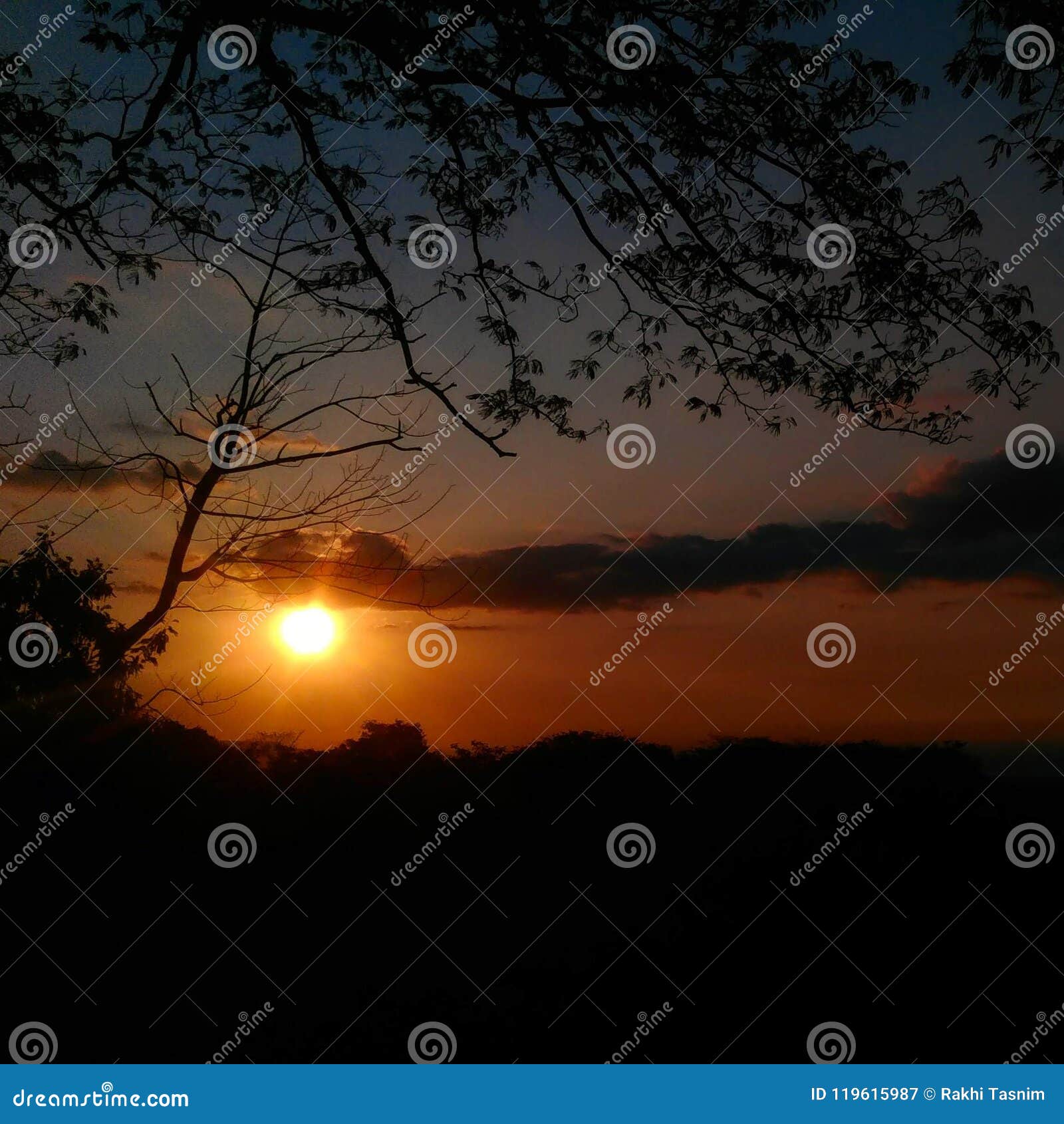 Sunset stock image. Image of shine, sunset, evening - 119615987