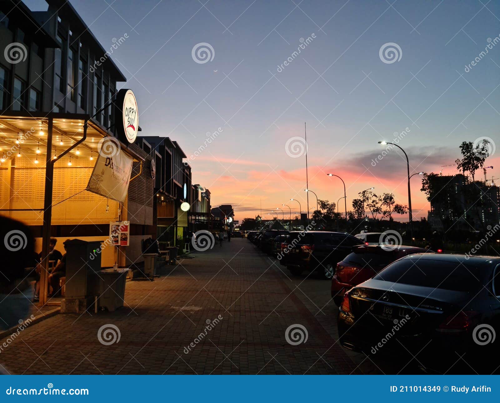 Sunset by the Shopping Mall Editorial Stock Image - Image of ...