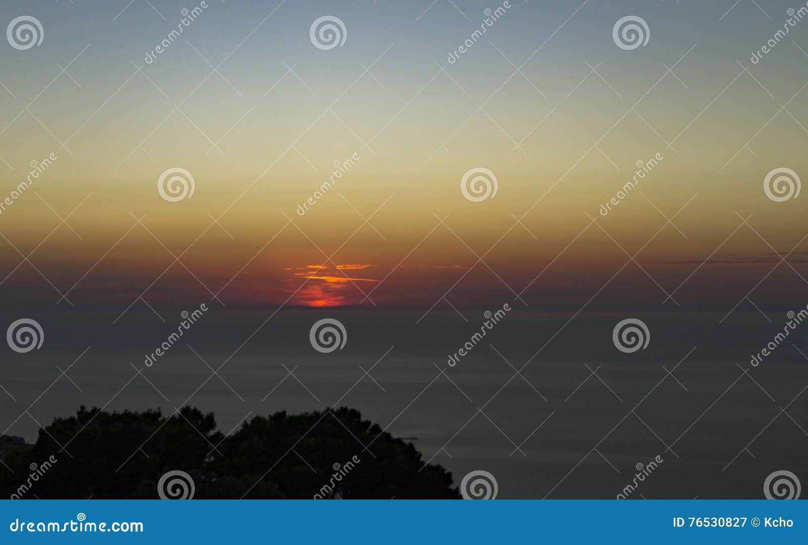 Sunset in Sicily stock image. Image of mediterranean - 76530827