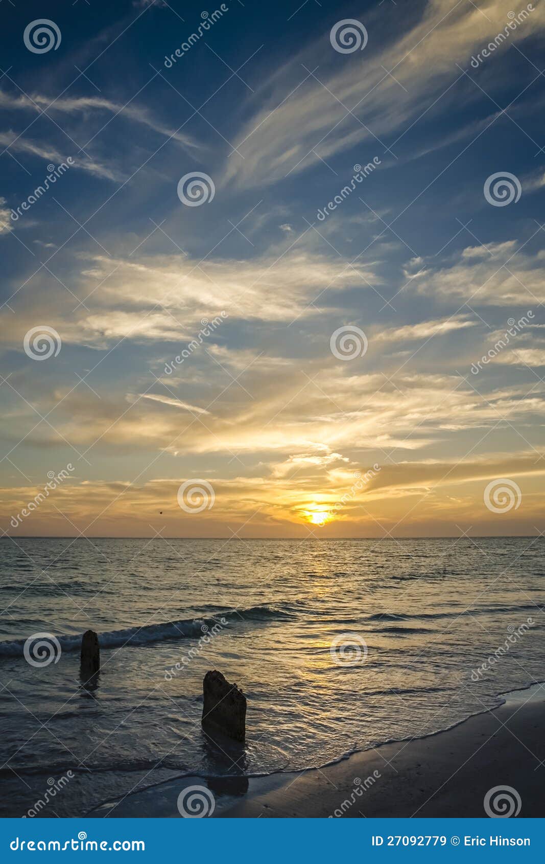 Sunset on Siesta Key stock image. Image of tropics, tropical - 27092779