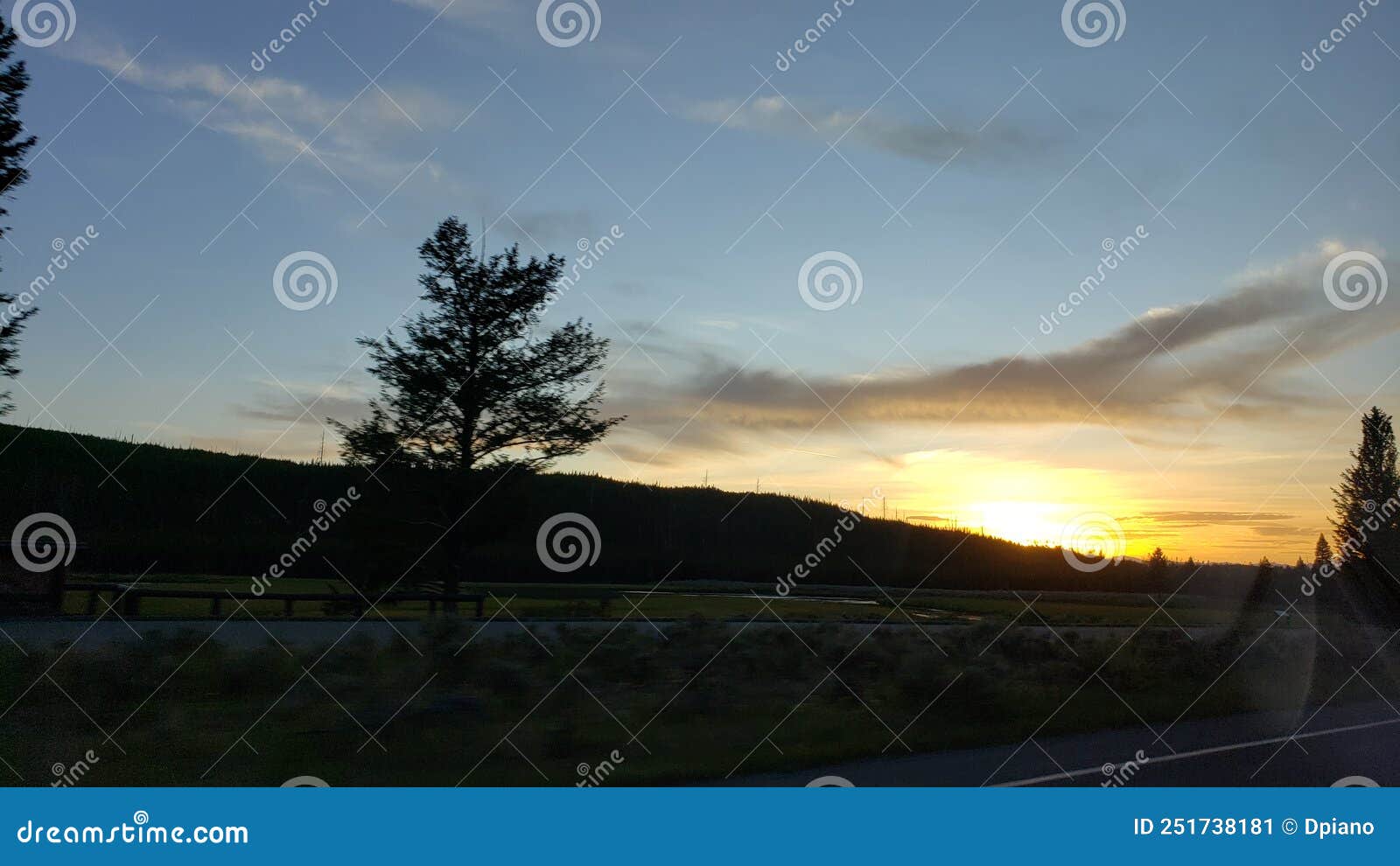 Sunset Skies in the Midwest Stock Image - Image of morning, hill: 251738181