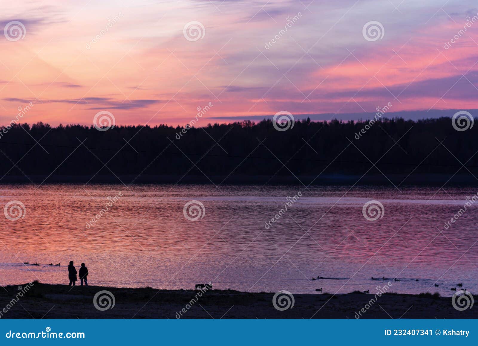 Sunset Skies Over the Water Editorial Photo - Image of scene, weather ...
