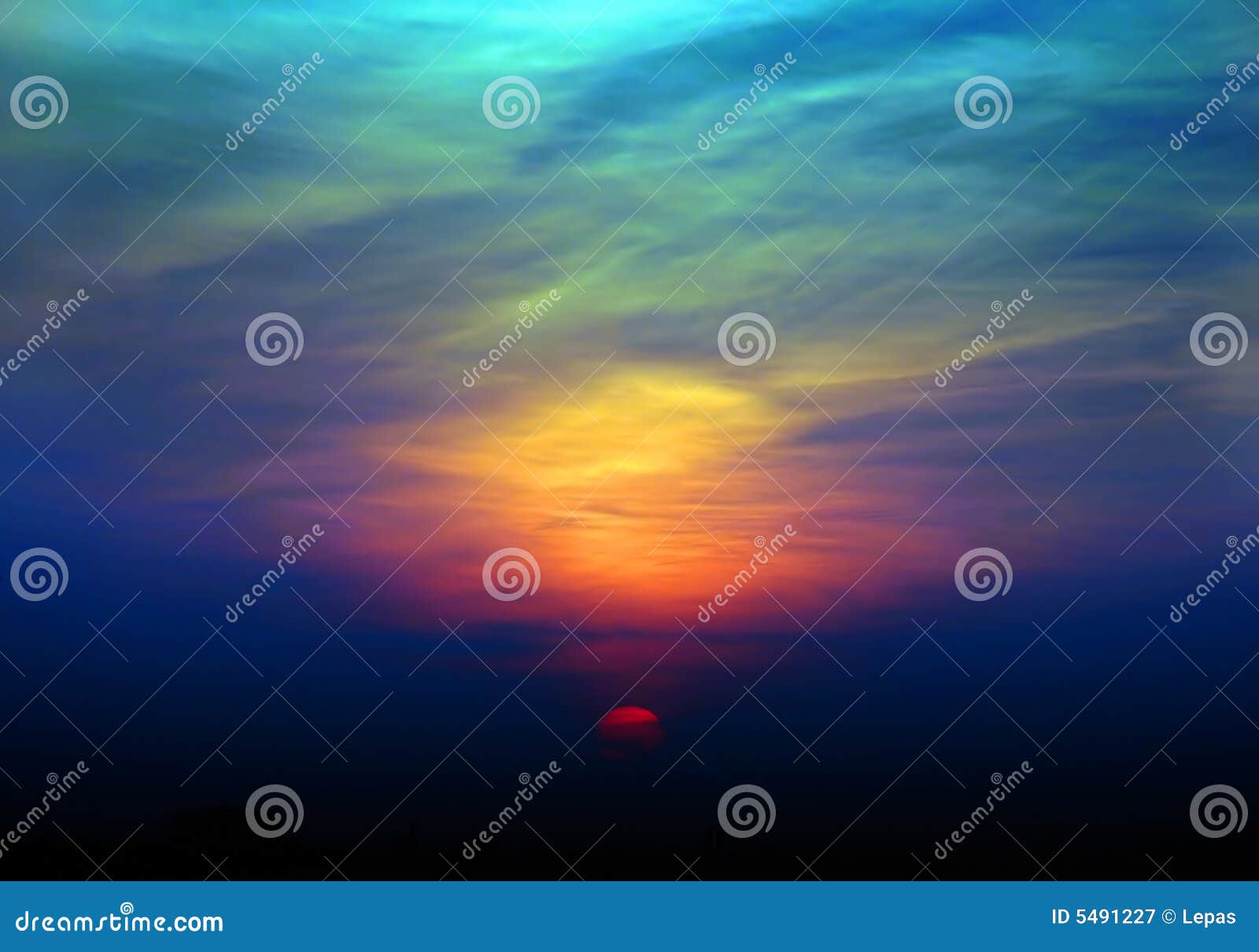 Sunset sky stock image. Image of yellow, cyan, black, blue - 5491227