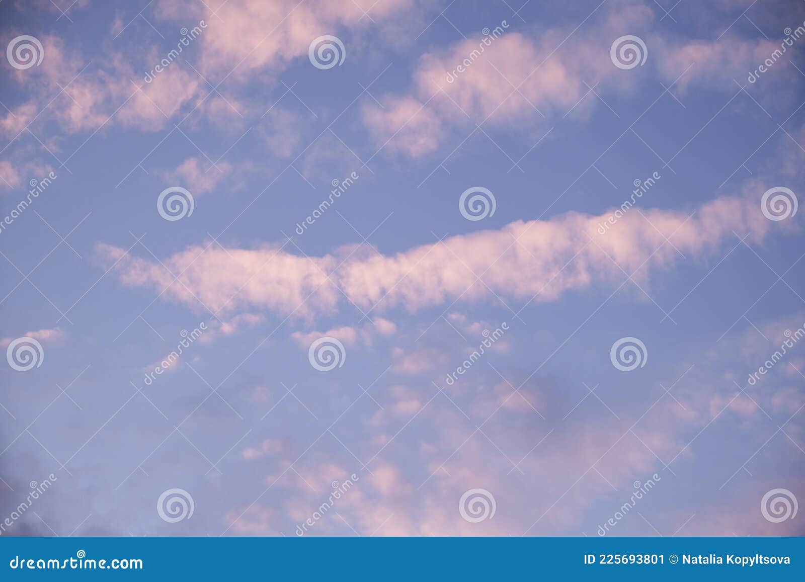 Sunset Sky, Beautiful Pink Clouds on Blue Sky Stock Image - Image of ...