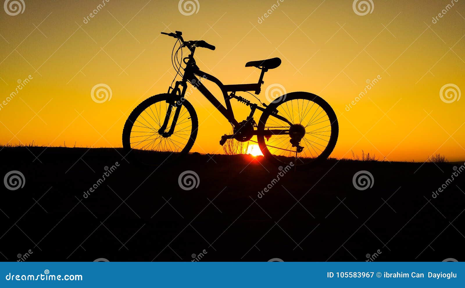 Sunset stock image. Image of sunset, capture, bicycle - 105583967