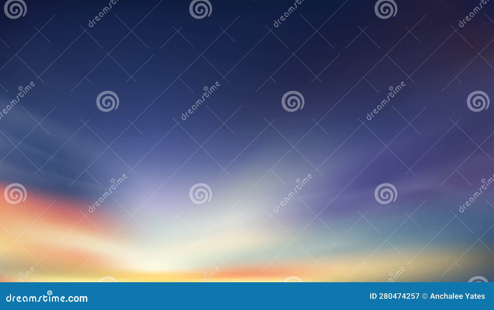 Sunset Sky With Cloud In Blue,Orange,Yellow Colour Background,Dramatic ...